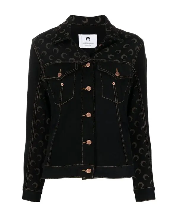 MARINE SERRE Moon Print Denim Jacket