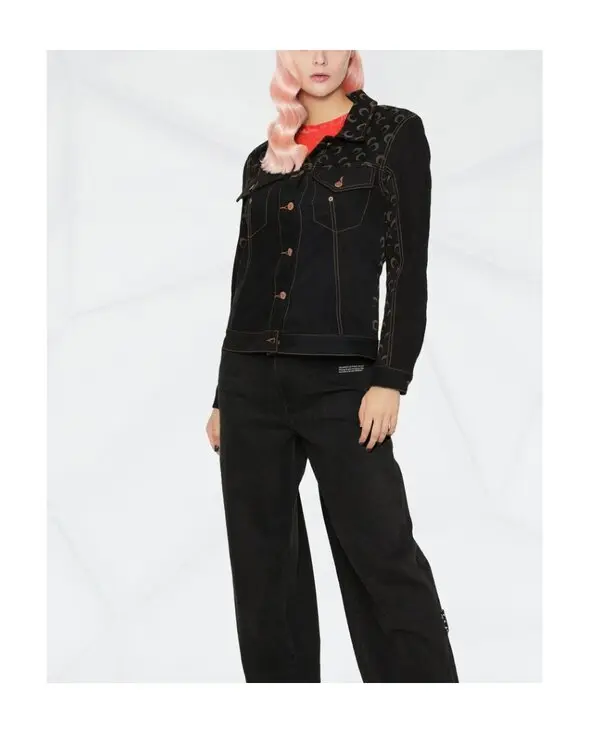 MARINE SERRE Moon Print Denim Jacket