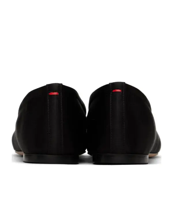 AeydĒ Gabriella Satin Ballerina Flats - Black