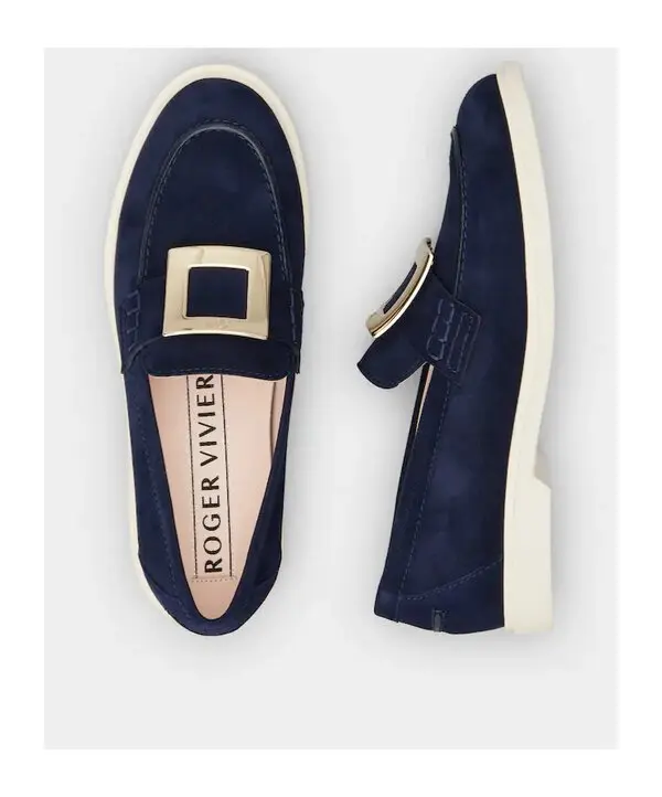 ROGER VIVIER Buckle Detailed Round Toe Loafers