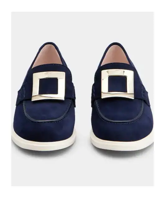 ROGER VIVIER Buckle Detailed Round Toe Loafers