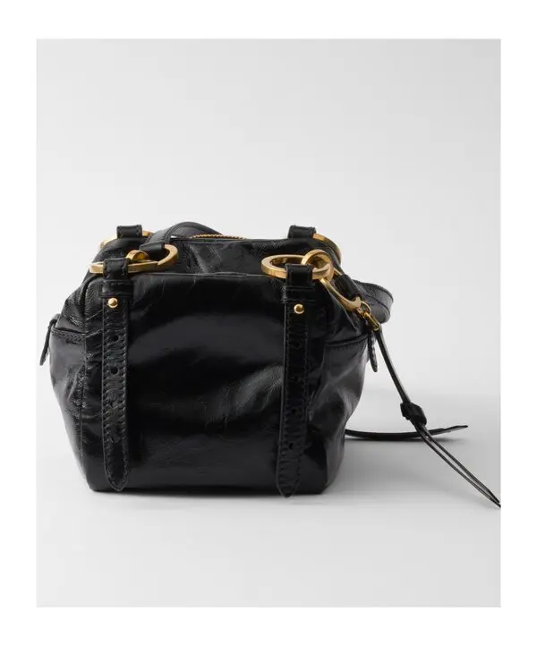 Prada Dangle Leather Top-handle Mini-bag - Black