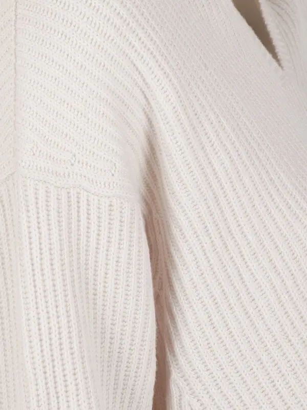 Max Mara Falcone Ribbed Hoodie - White