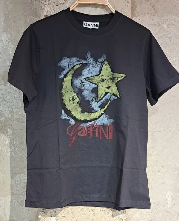 GANNI Moonlight Print Crewneck T-shirt