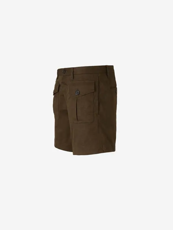 Dsquared2 Ranger Cargo Chino Shorts - Green