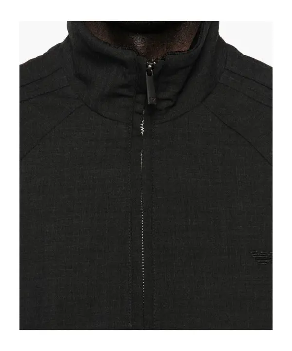 Emporio Armani Zip-up Bomber Jacket - Black