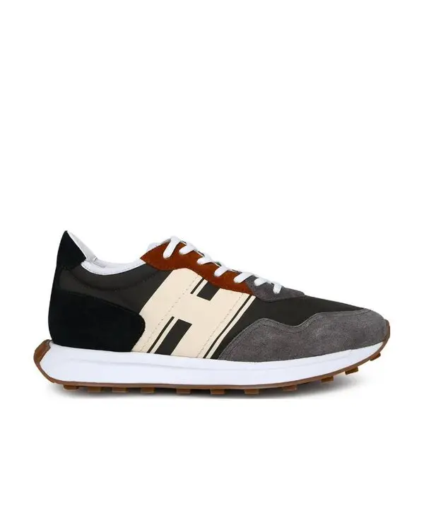 Hogan Logo Detailed Lace-up Sneakers - Black