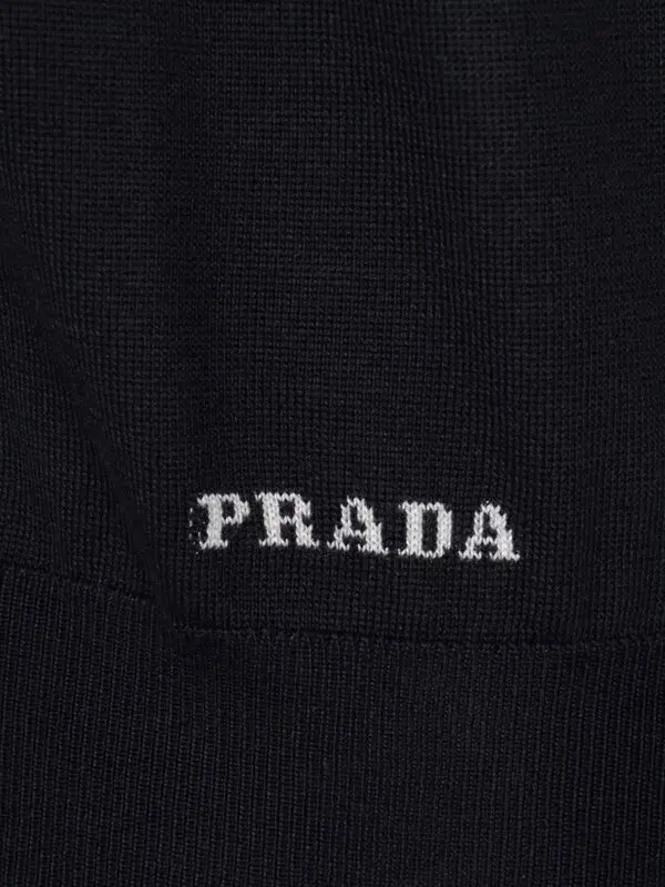 Prada Logo-jacquard Short-sleeved Polo Shirt