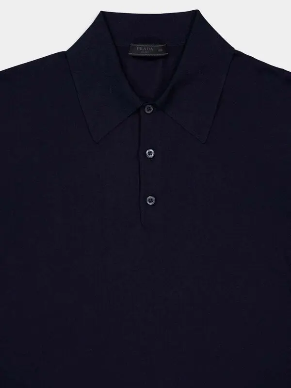 Prada Logo-jacquard Short-sleeved Polo Shirt