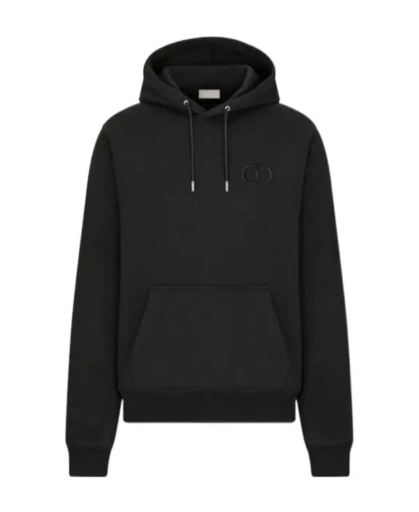 Dior Cd Icon Drawstring Hoodie - Black