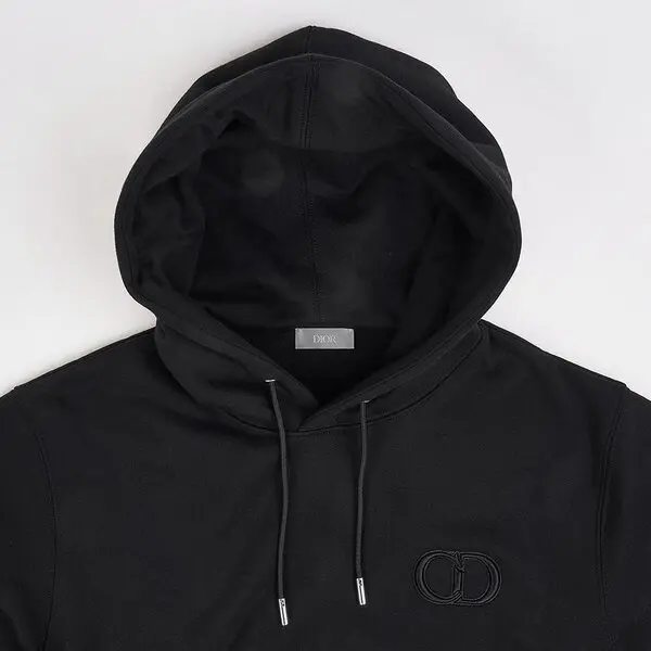 Dior Cd Icon Drawstring Hoodie - Black