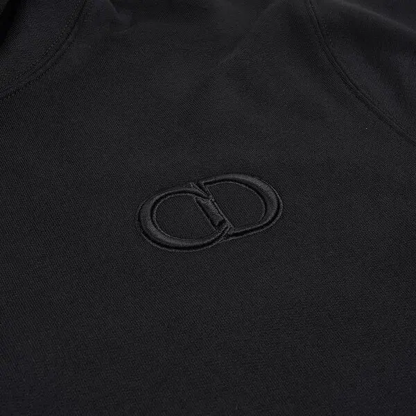 Dior Cd Icon Drawstring Hoodie - Black