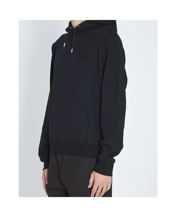 Dior Cd Icon Drawstring Hoodie - Black
