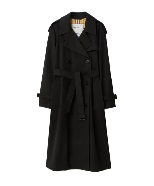 Burberry Long Castleford Trench Coat - Black