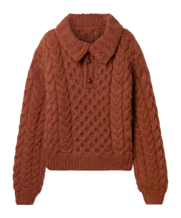 DÔEN Long-sleeved Collared Knitwear