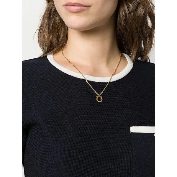 FERRAGAMO Gancini Pendant Chain-linked Necklace - Yellow