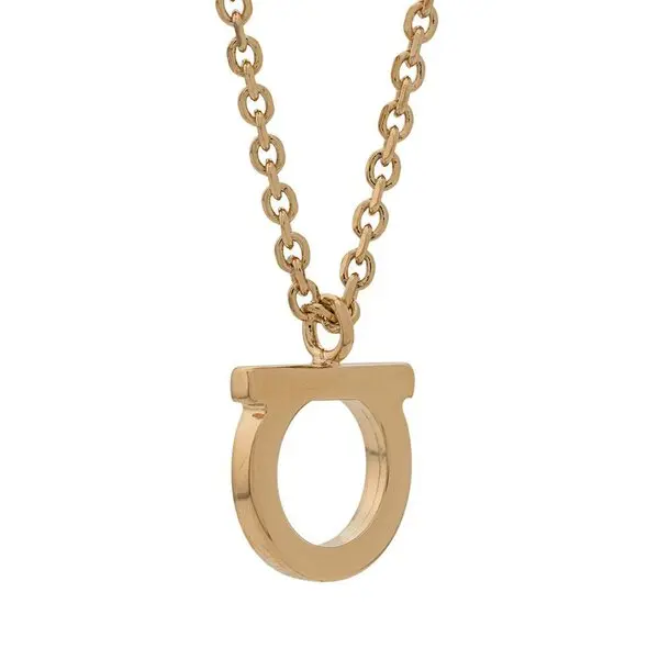 FERRAGAMO Gancini Pendant Chain-linked Necklace - Yellow