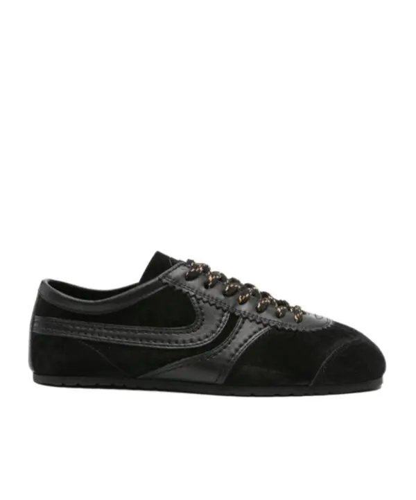 Dries Van Noten Round Toe Lace-up Casual Low-top Sneakers - Black