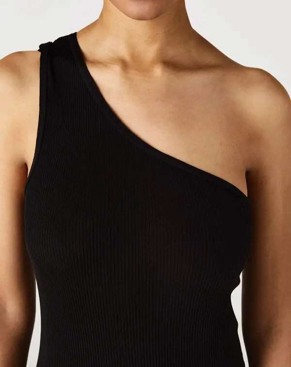 Givenchy One-shoulder Asymmetrical Dress With Fur Trim