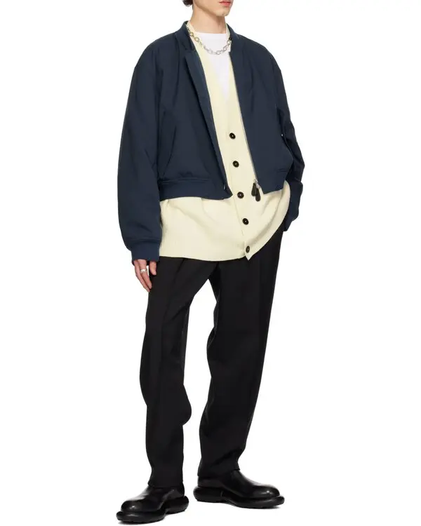 JIL SANDER Tapered Trousers With Logo Detail - Black