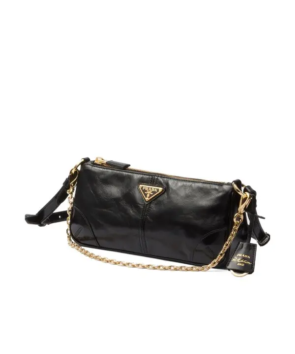 Prada Re-edition 2002 Zipped Medium Shoulder Bag - Black