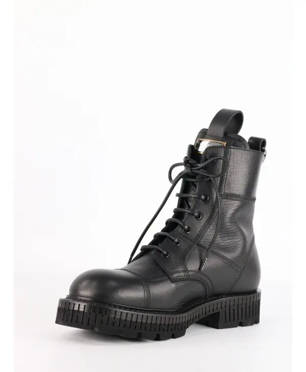 Dolce & Gabbana Logo Plaque Ankle Boots