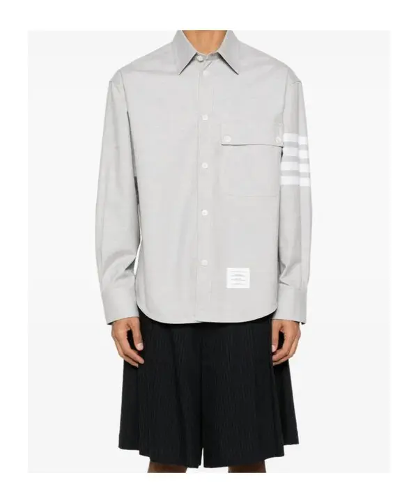 Thom Browne 4-bar Flannel Shirt