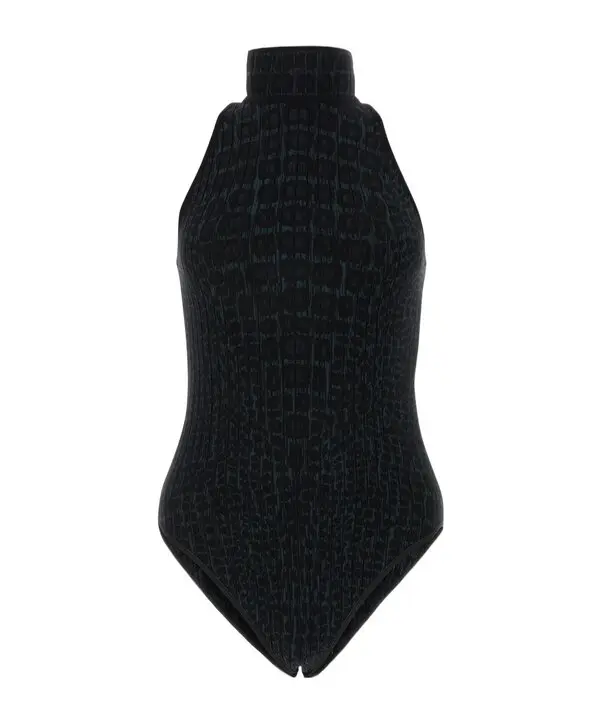 Alaïa High Neck Knit Bodysuit