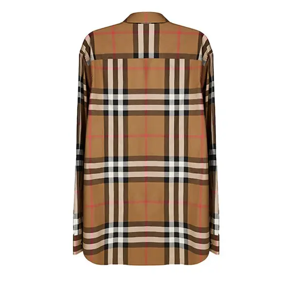 Burberry Check Stretch Cotton Shirt