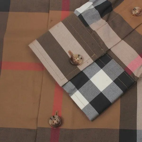 Burberry Check Stretch Cotton Shirt