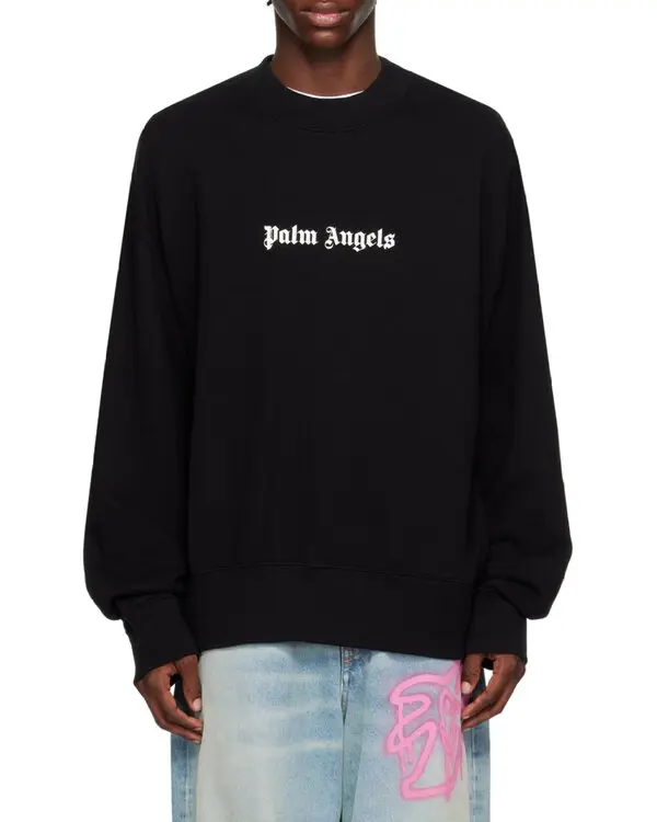 Palm Angels Logo Printed Crewneck Sweatshirt