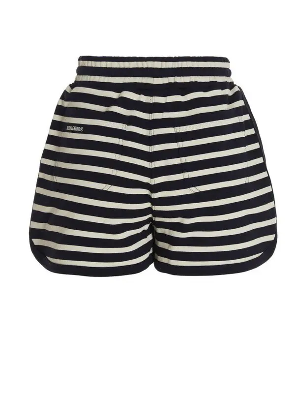 Red Valentino Striped Drawstring-waist Shorts