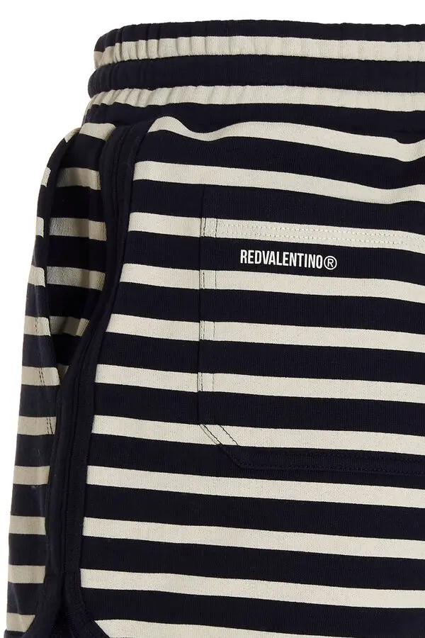 Red Valentino Striped Drawstring-waist Shorts