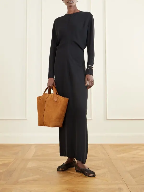 Proenza Schouler Large Suede Shoulder Bag With Leather Trim - Tan