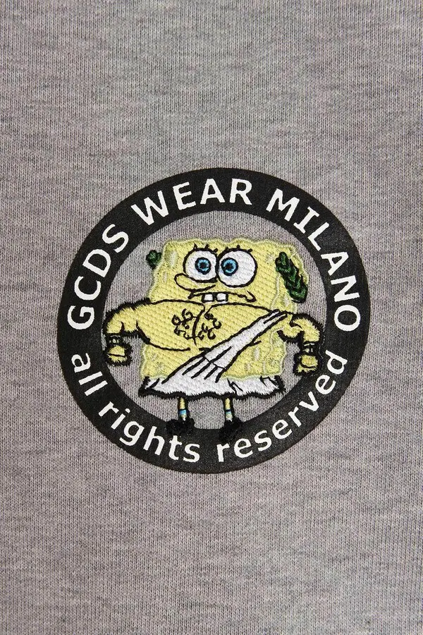 Gcds Spongebob Italico Logo Printed Sweatshirt