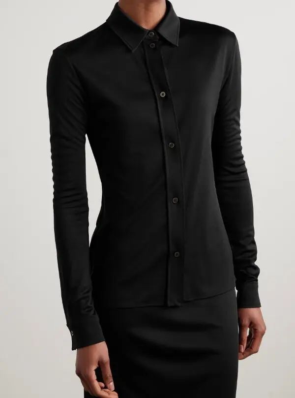 THE ROW Long Sleeve Jersey Shirt