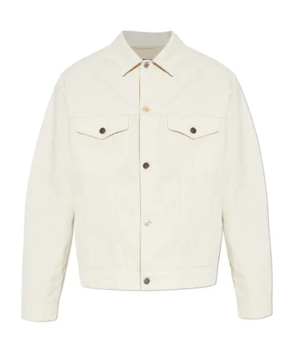 Moschino Long Sleeved Denim Jacket - Cream
