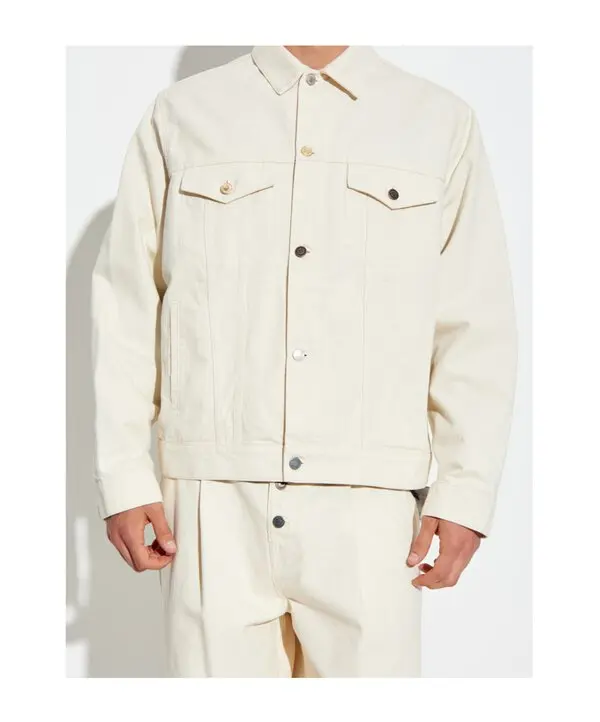 Moschino Long Sleeved Denim Jacket - Cream