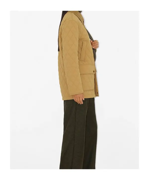 Burberry Logo Patch Diamond-quilted Jacket