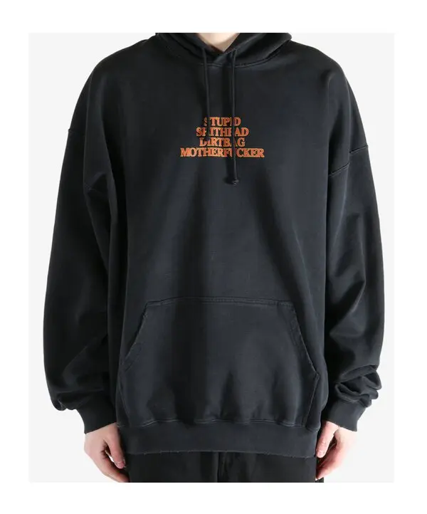 Vetements Printed Hoodie - Black