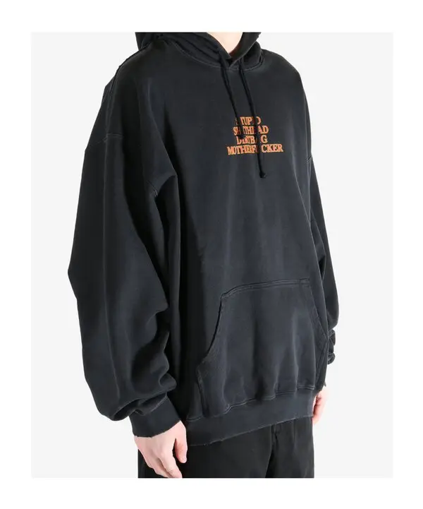 Vetements Printed Hoodie - Black