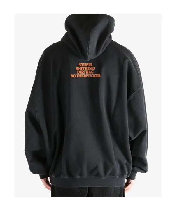 Vetements Printed Hoodie - Black