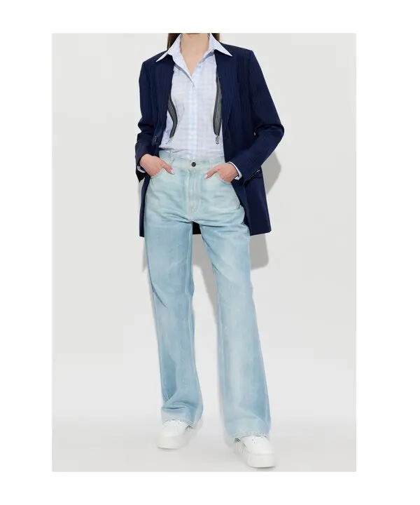 Moschino Striped Single Breasted Blazer