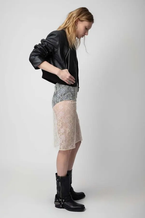 Zadig&Voltaire Floral Lace Midi Skirt