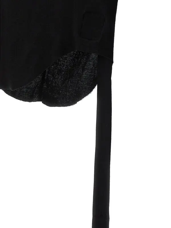 Rick Owens Asymmetrical Organic Cotton Cropped Top