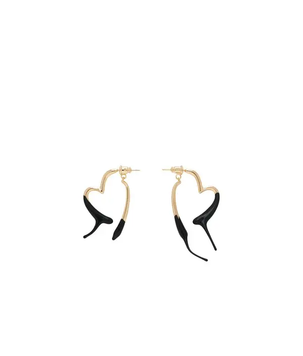 Ottolinger Heart Earrings - Black