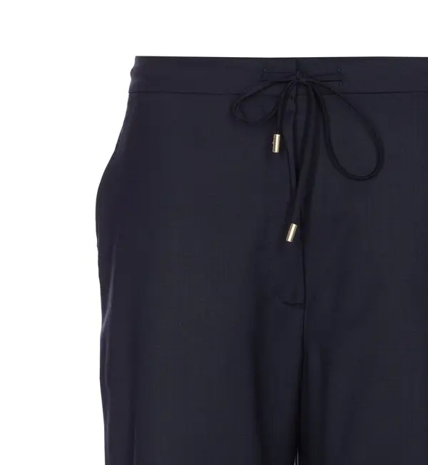 Max Mara Berard High-waist Drawstring Trousers - Blue