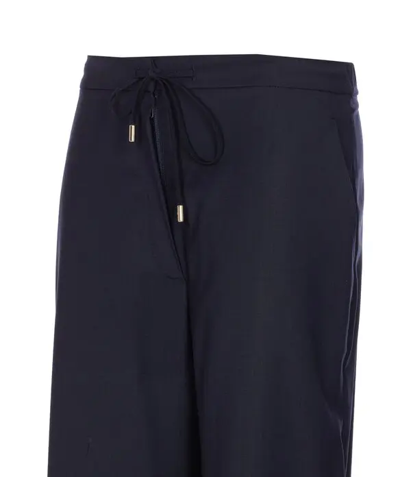 Max Mara Berard High-waist Drawstring Trousers - Blue