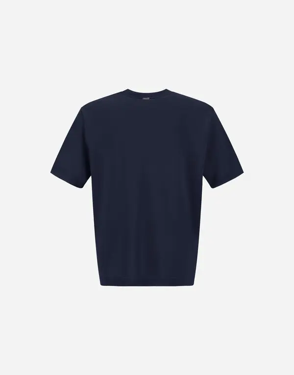 Herno Piqué Crew-neck T-shirt - Blue