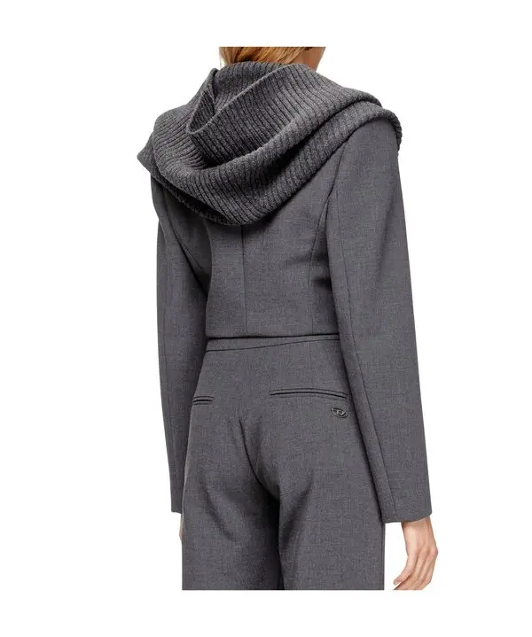DIESEL® G-olden Button Shawl Collar Cropped Jacket